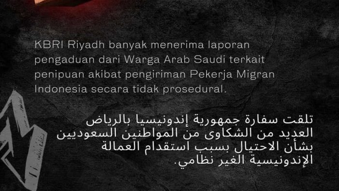 KBRI Riyadh Ingatkan Moratorium Pengiriman Tenaga Kerja Domestik ke ...