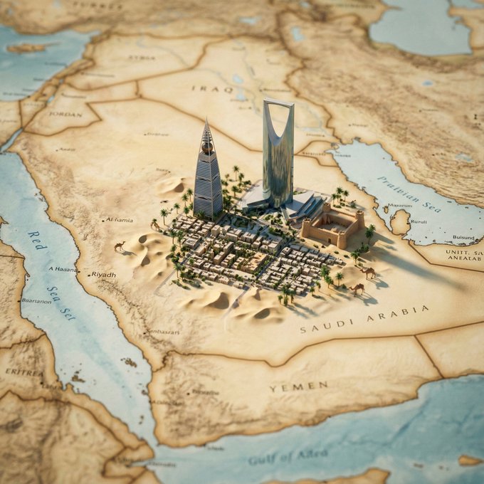 Peta Landmark Ikon Arab Saudi Dalam 3D » saudinesia.id